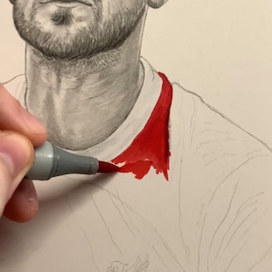 Alexis Mac Allister Drawing Print A4 Original Artwork | Football Prints ...