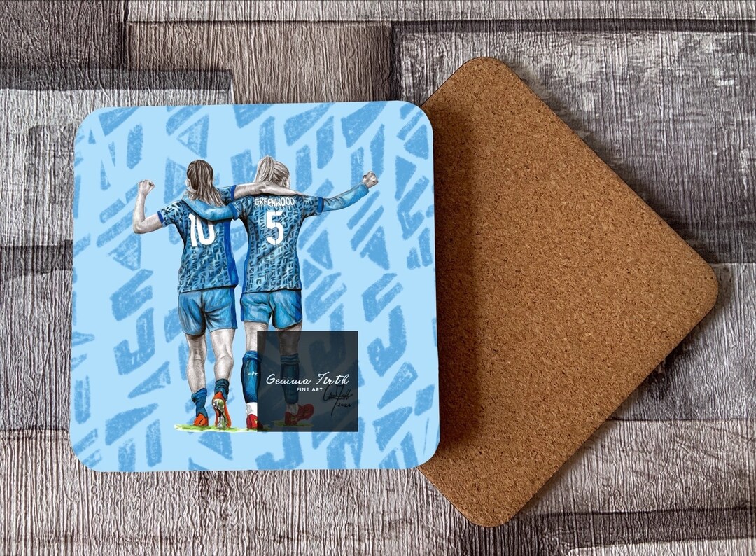 Alex Greenwood and Ella Toone Drawing Coaster Design Women’s Football ...