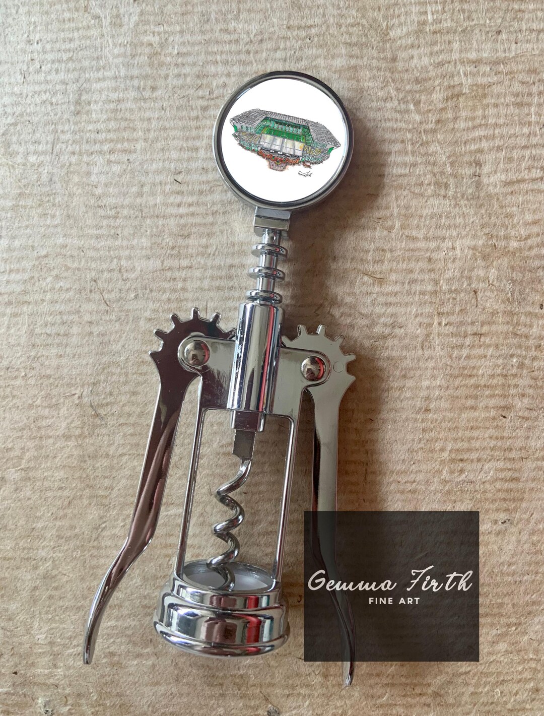 Parkhead Stadium Drawing Inspired Wine Bottle Opener / Corkscrew Metal ...
