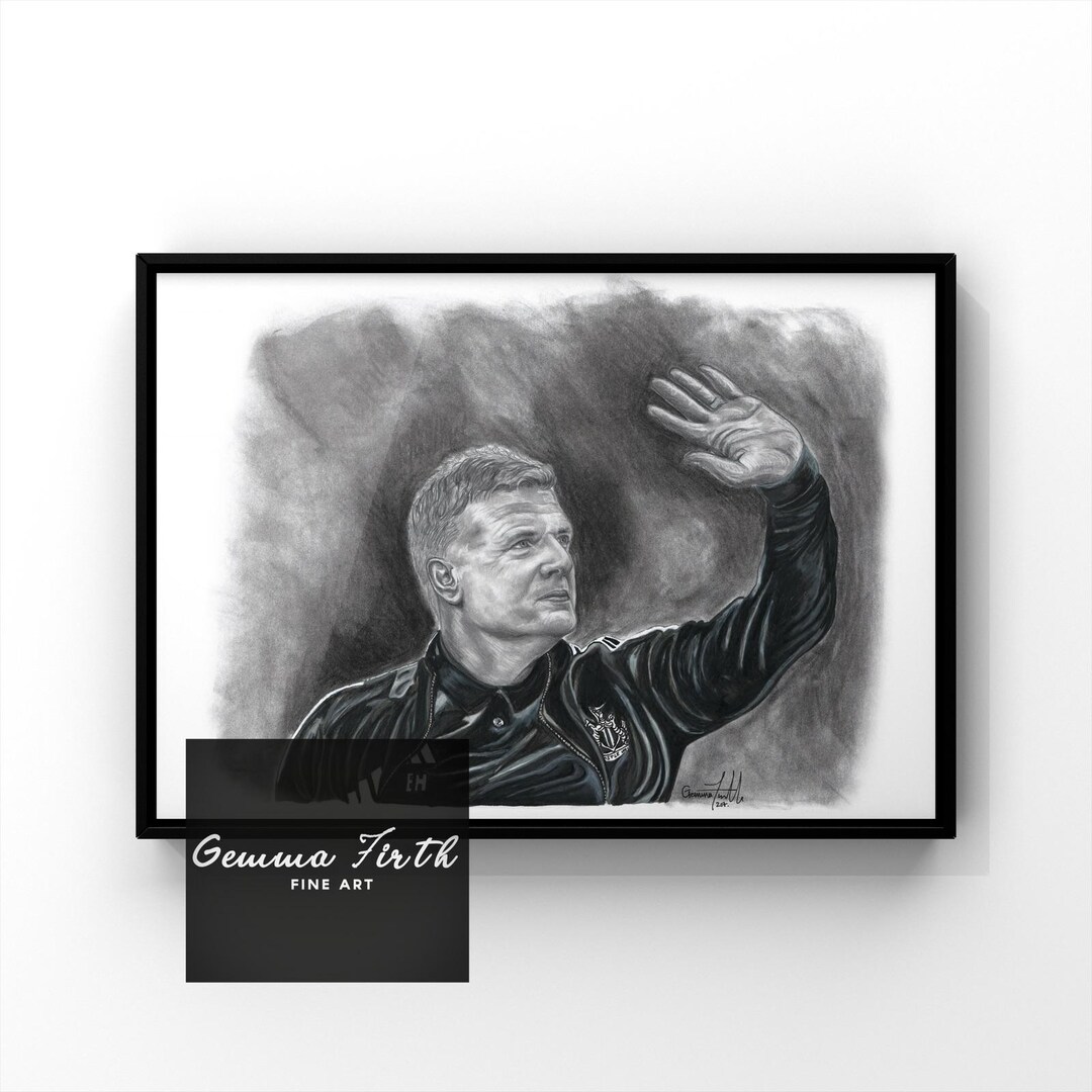 Eddie Howe Pencil Drawing A4 A5 A3 Print Pencil Drawing | Football ...