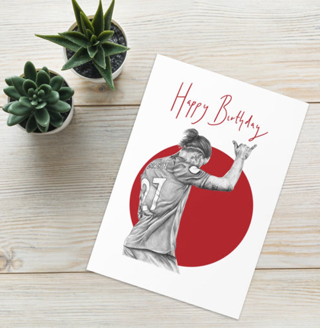 Darwin Nunez Drawing Birthday Card A5 Size Handmade HAMMER CARD - Etsy