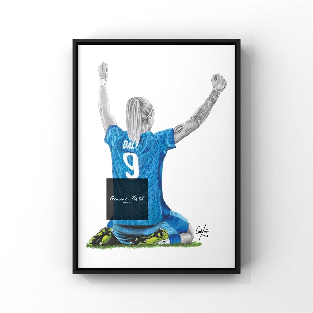 Rachel Daly Inspired Pencil Drawing Print Original Artwork Footballer ...