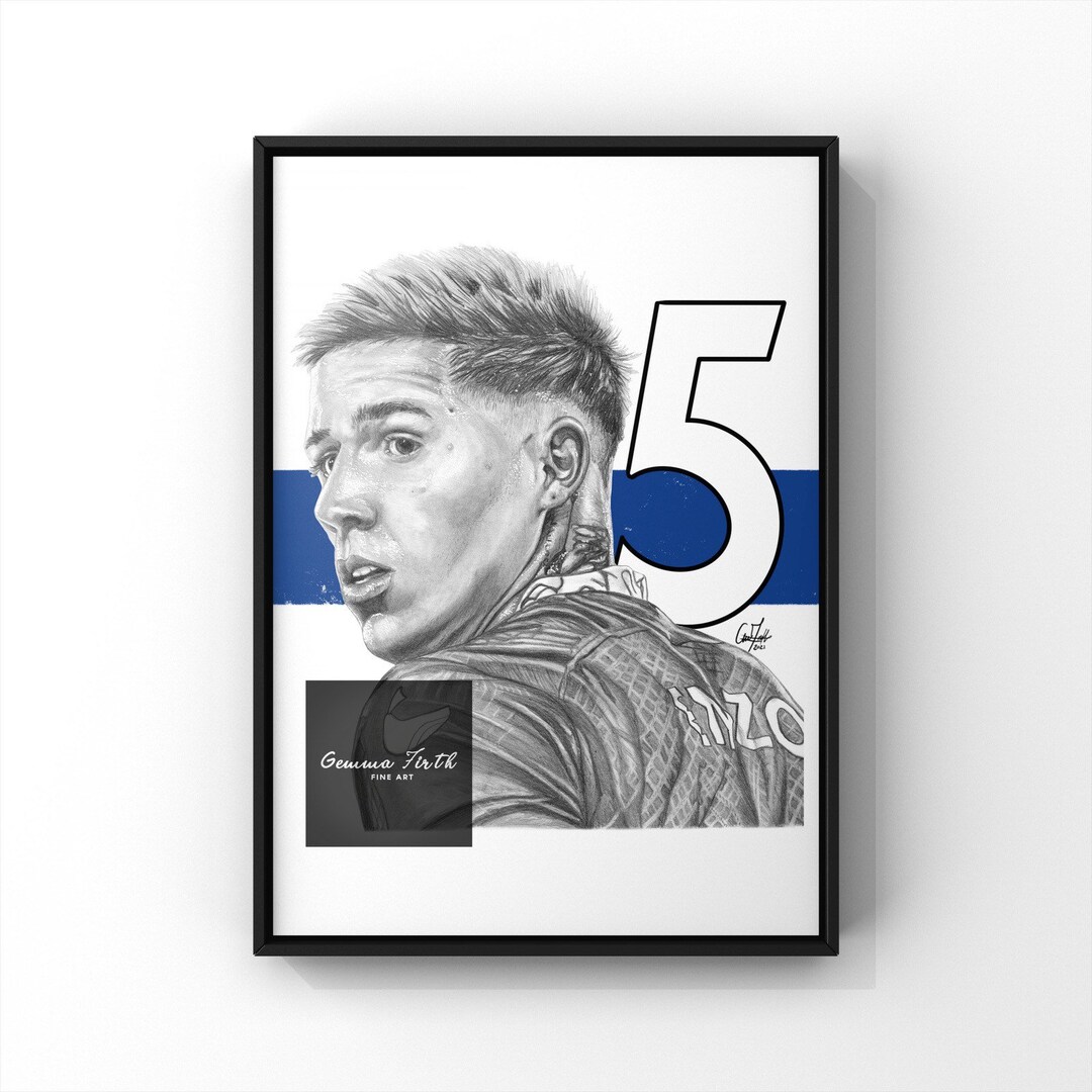 Enzo Fernandez Drawing Print A4 Original Artwork - Etsy