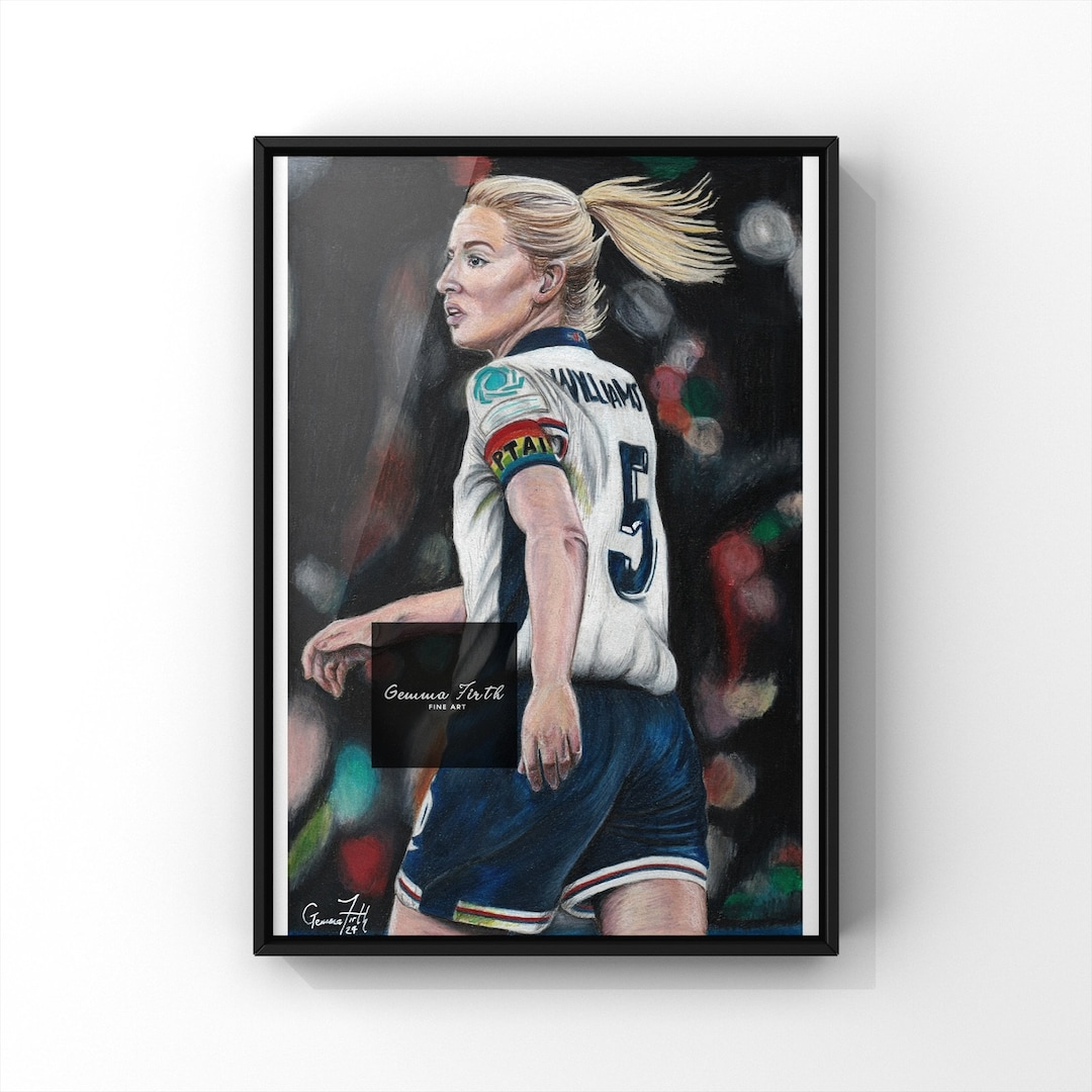 Leah Williamson Inspired Print Pencil Drawing Original Artwork ...