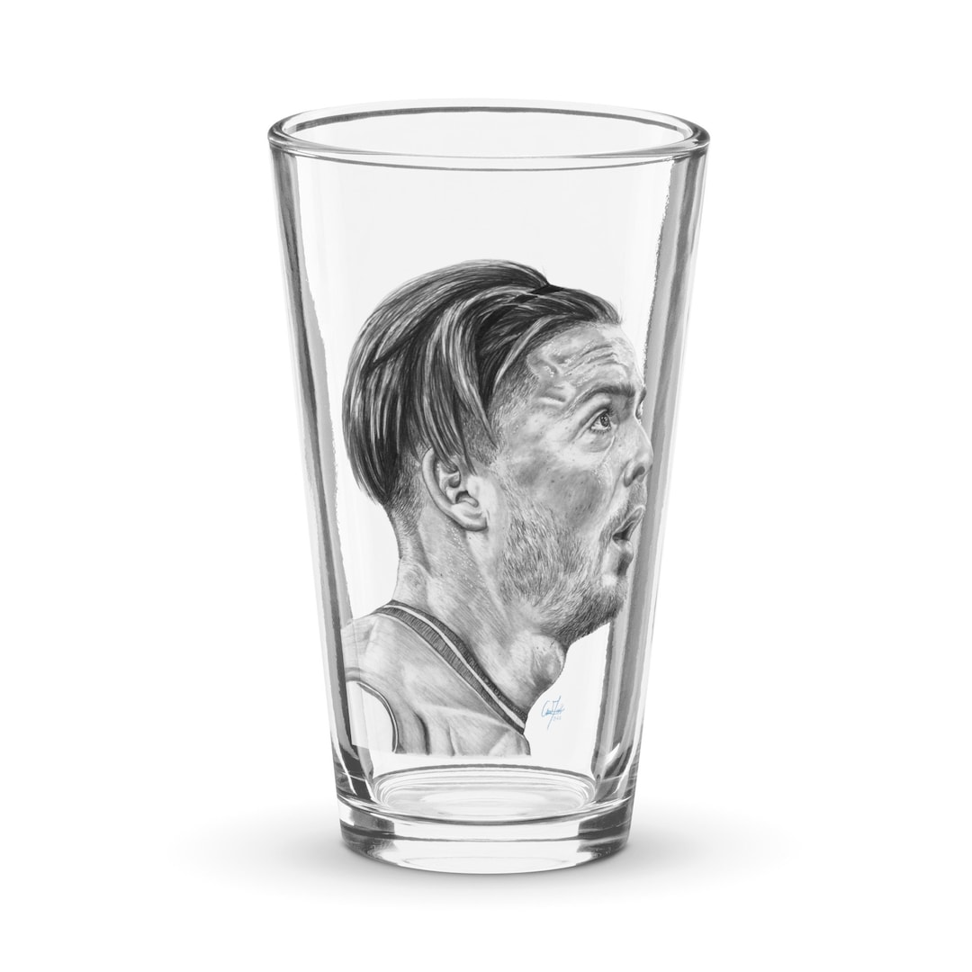 Jack Grealish Pencil Drawing Shaker Pint Glass Original Artwork - Etsy