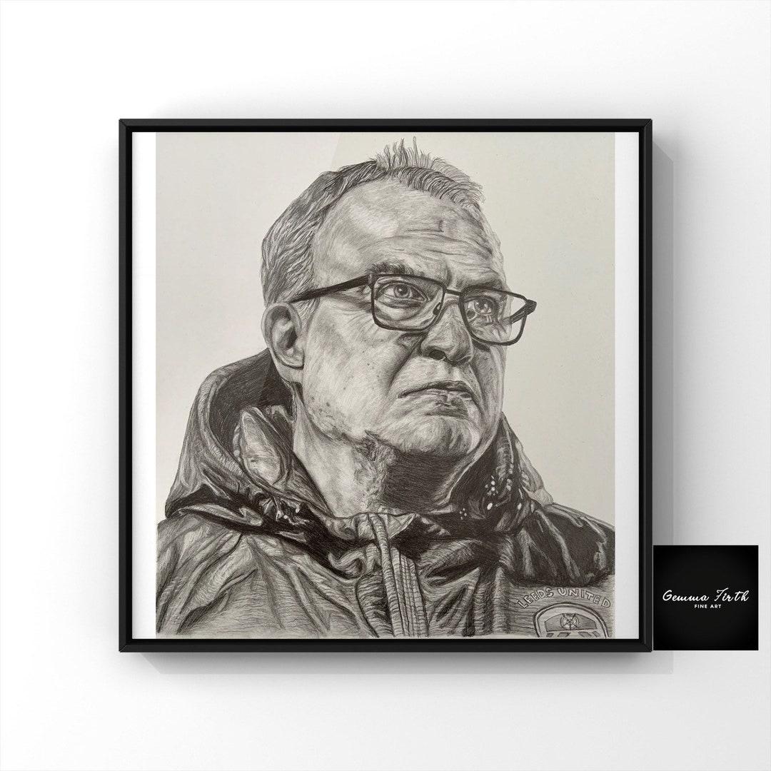 Marcelo Bielsa Drawing Print | Football Prints | Birthday Gift ...