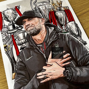 Jurgen Klopp Trophy Inspired Digital Illustration Print - Etsy