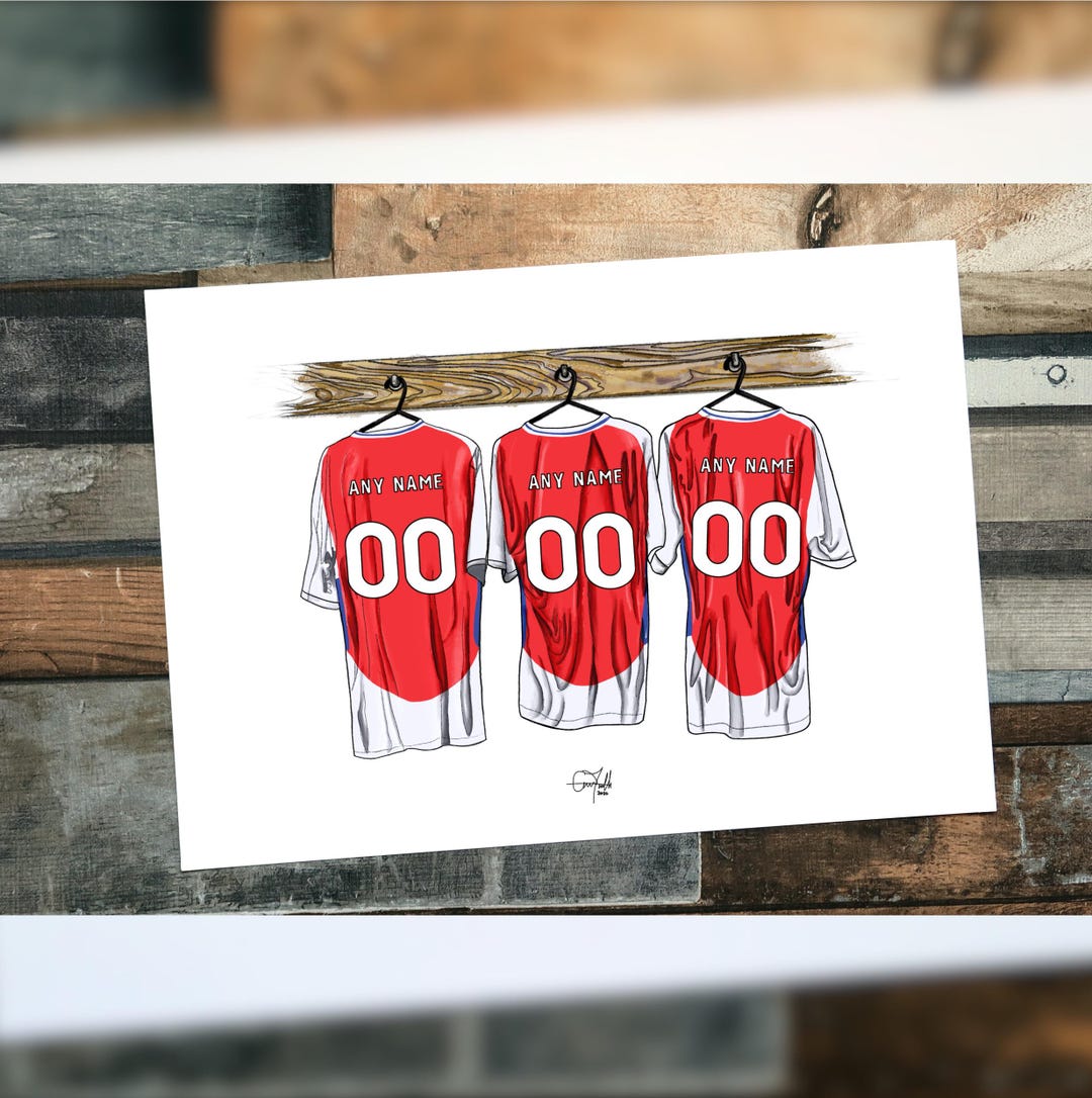 Gooners Themed Dressing Room Kit Print 23/24 24/25 Print Hand ...