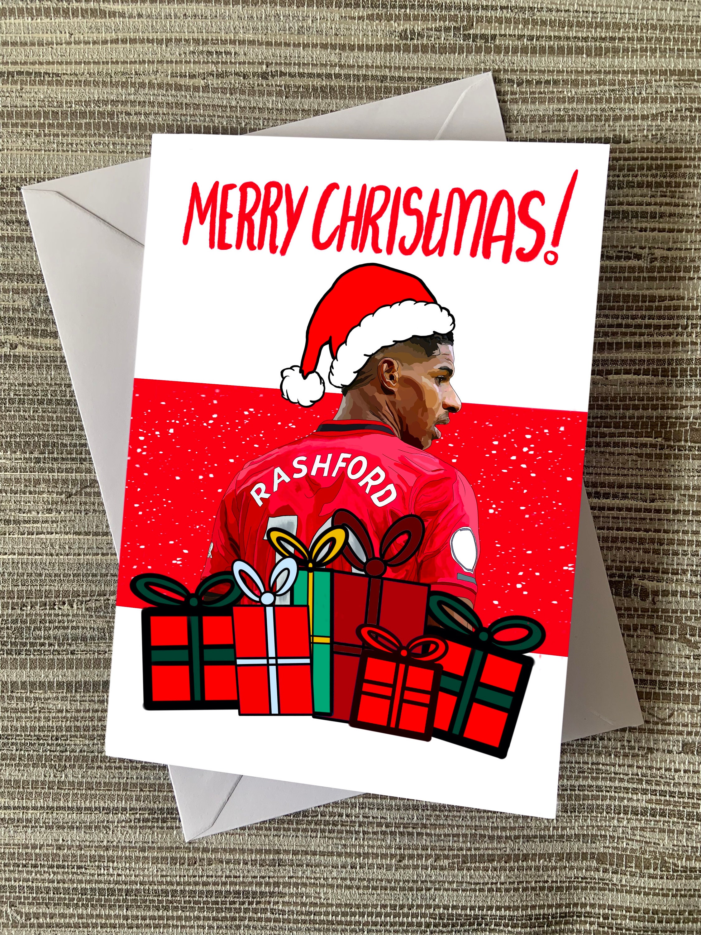 Marcus Rashford Inspired Drawing Inspired Christmas Cards A5 - Etsy