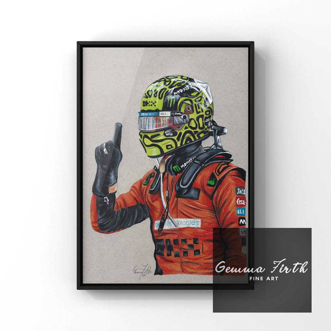Colour Pencil Drawing of Lando Norris A4 A5 A3 UNFRAMED PRINT | F1 ...