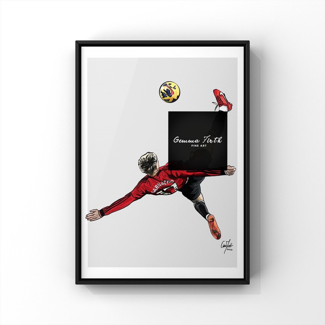 Drawing of Alejandro Garnacho Inspired Drawing Print A4 Original Art ...