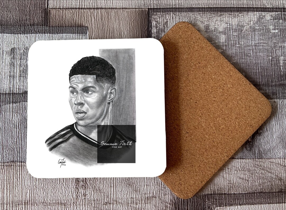 Marcus Rashford Drawing Themed Coaster Original Digital Drawing ...