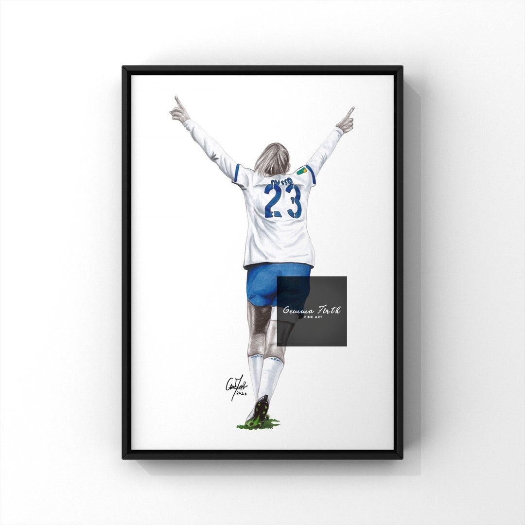 Alessia Russo Inspired Print Pencil Drawing Original Artwork Footballer ...