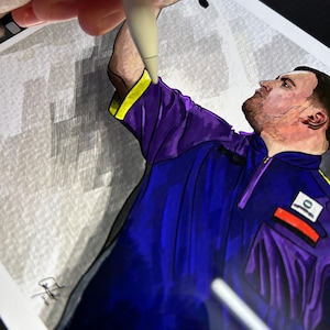 Drawing of Luke Littler Inspired Drawing Print A4 Original Artwork ...