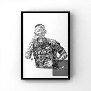Gabriel Jesus A4 Print Original Drawing AFC Themed Design | Football ...