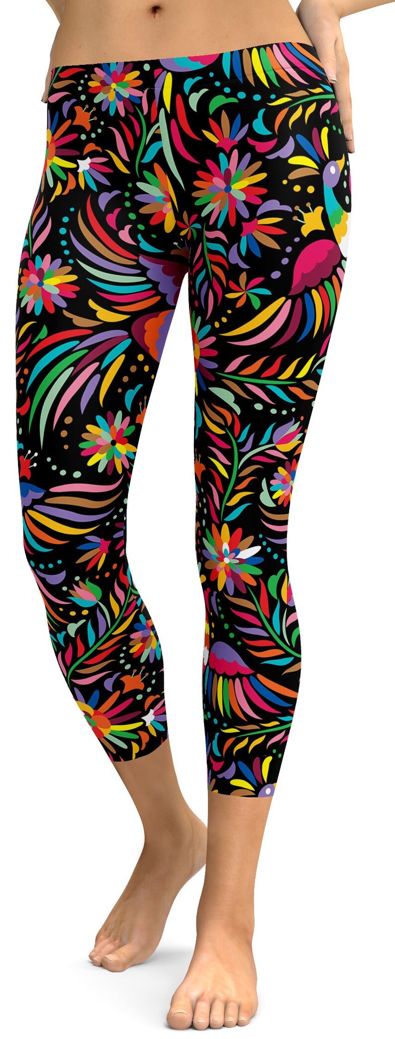 Colorful Mexican Pattern Leggings - High Waisted Activewear for Women's ...