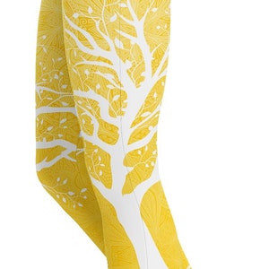Yellow Tree of Life Leggings - Etsy