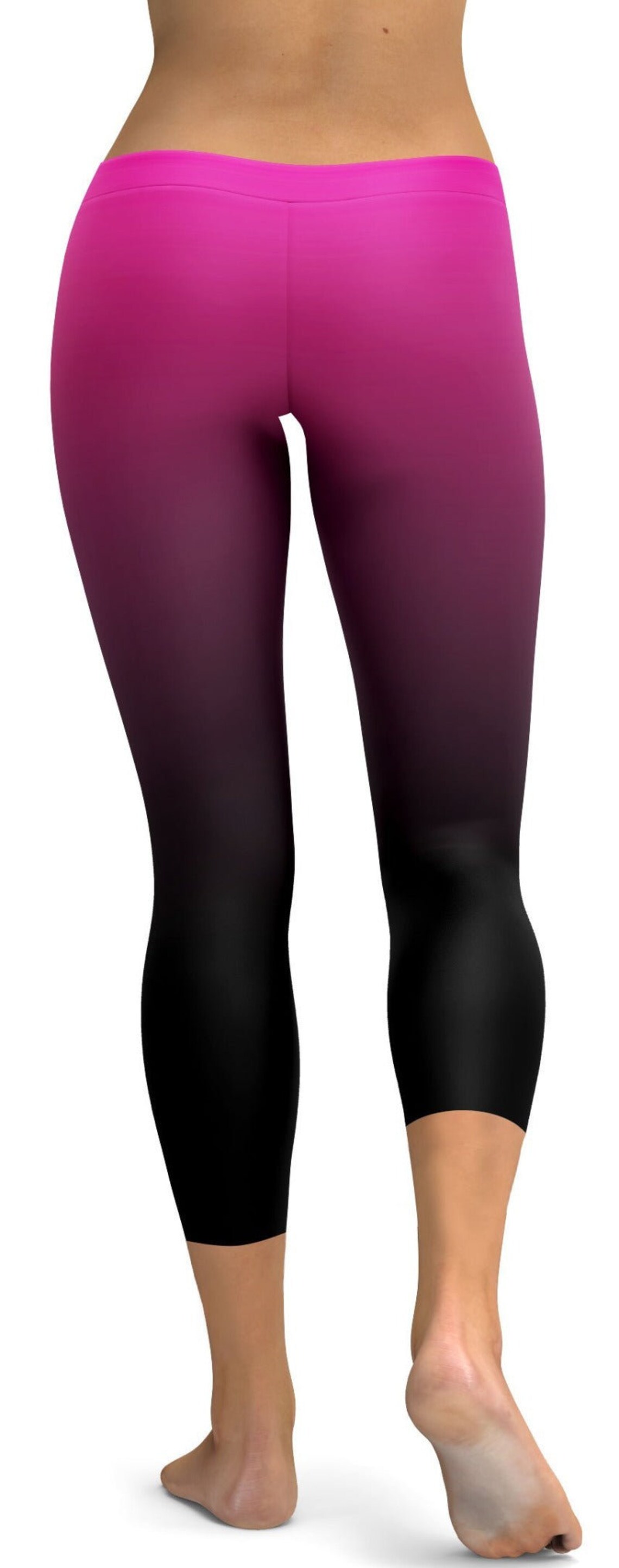 Ombre Pink to Black Capris - Etsy