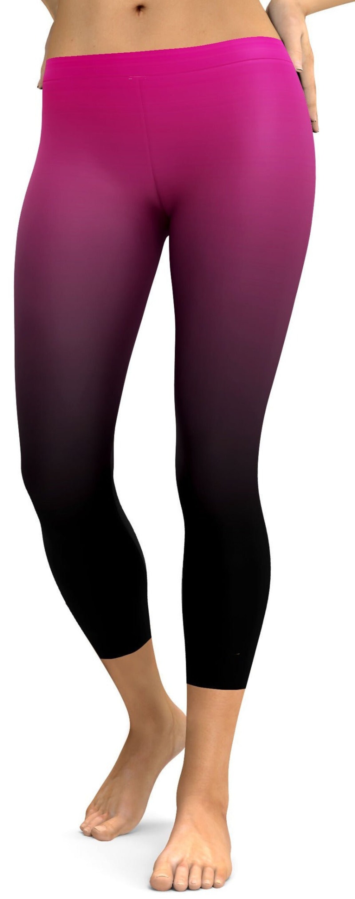 Ombre Pink to Black Capris - Etsy