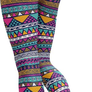 Colorful Aztec Pattern Leggings - Etsy