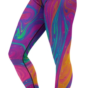 Colorful Splash Yoga Pants - Etsy