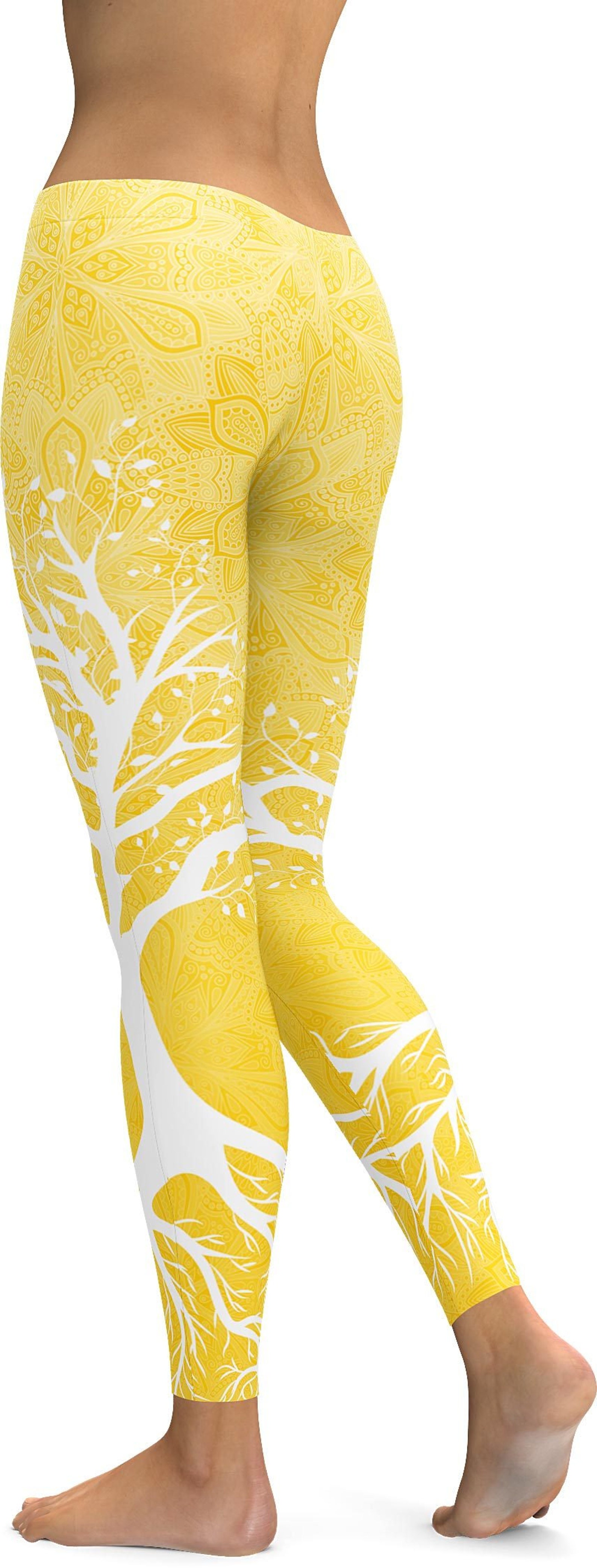 Yellow Tree of Life Leggings - Etsy