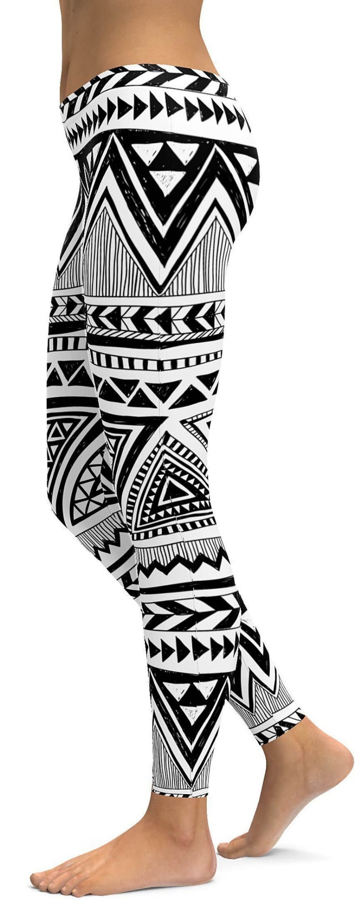 Patterned Workout Leggings: Colorful Aztec High Waisted Activewear for ...