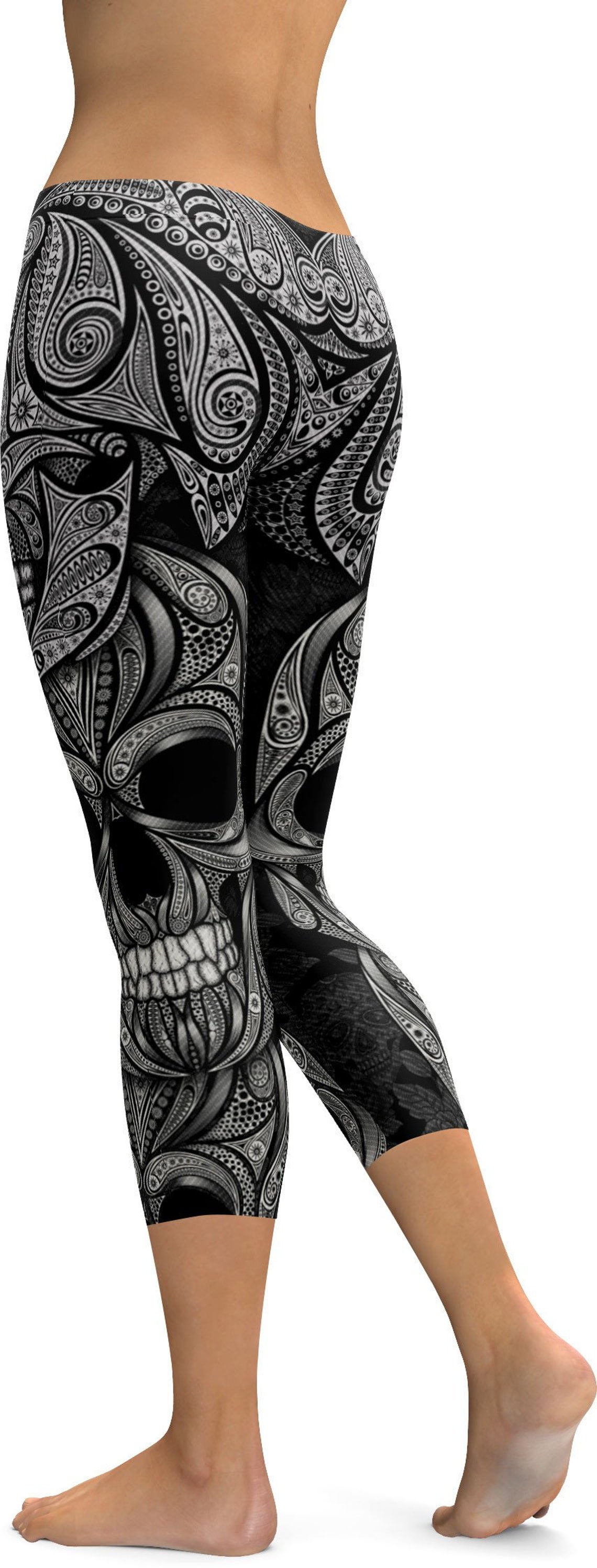 Ornamental Skull Capris - Etsy