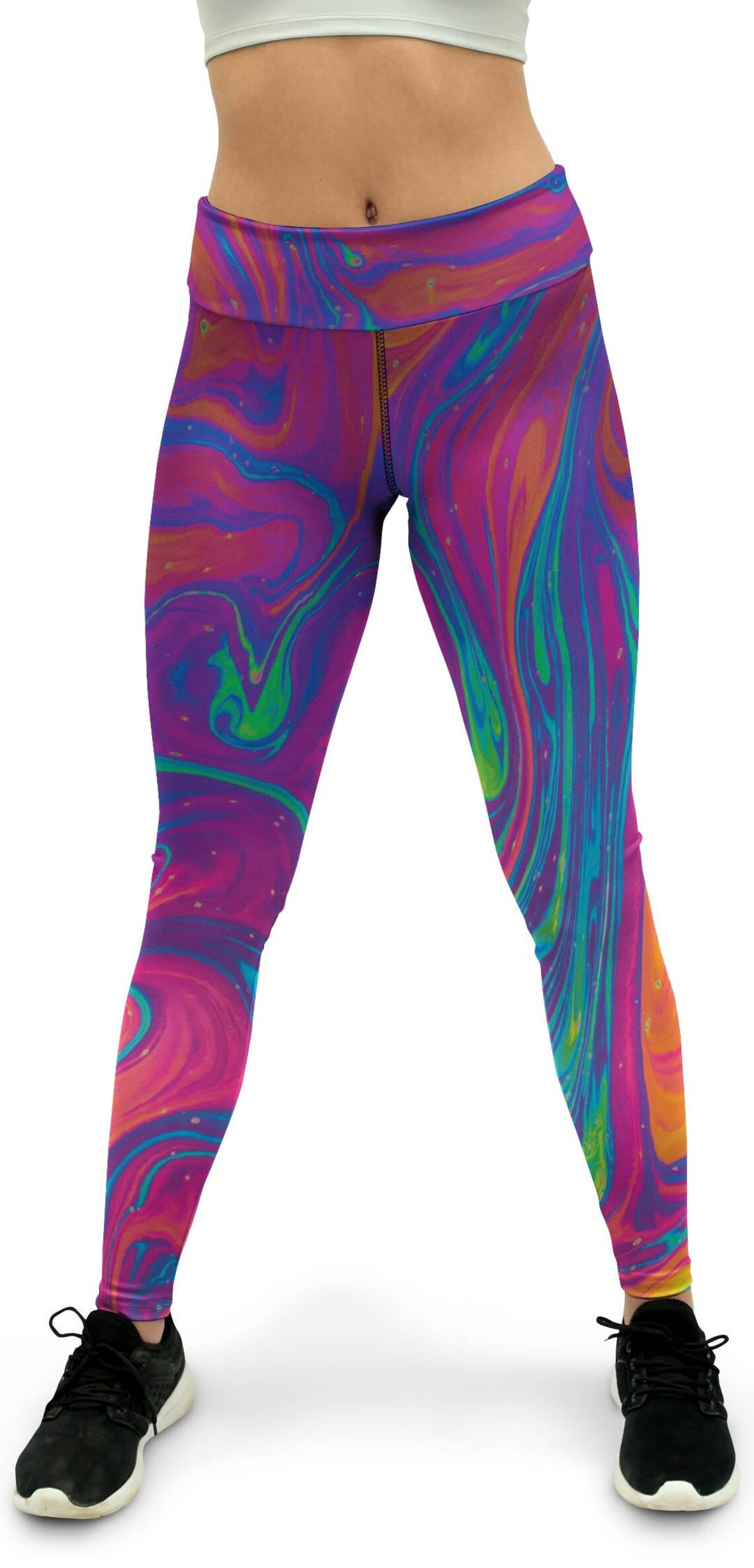 Patterned Yoga Pants Women: Colorful High Waisted Leggings for Workout ...