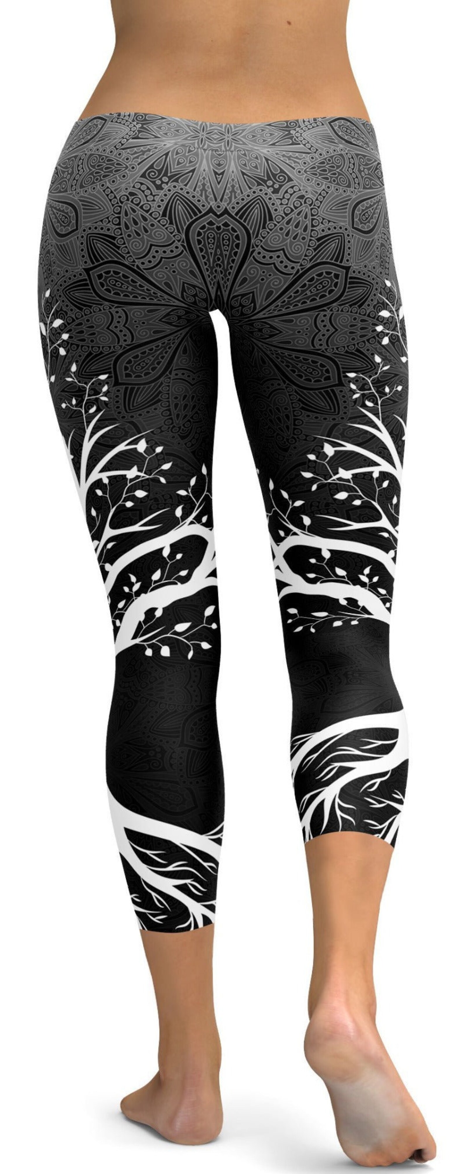 Dark Tree of Life Capris - Etsy