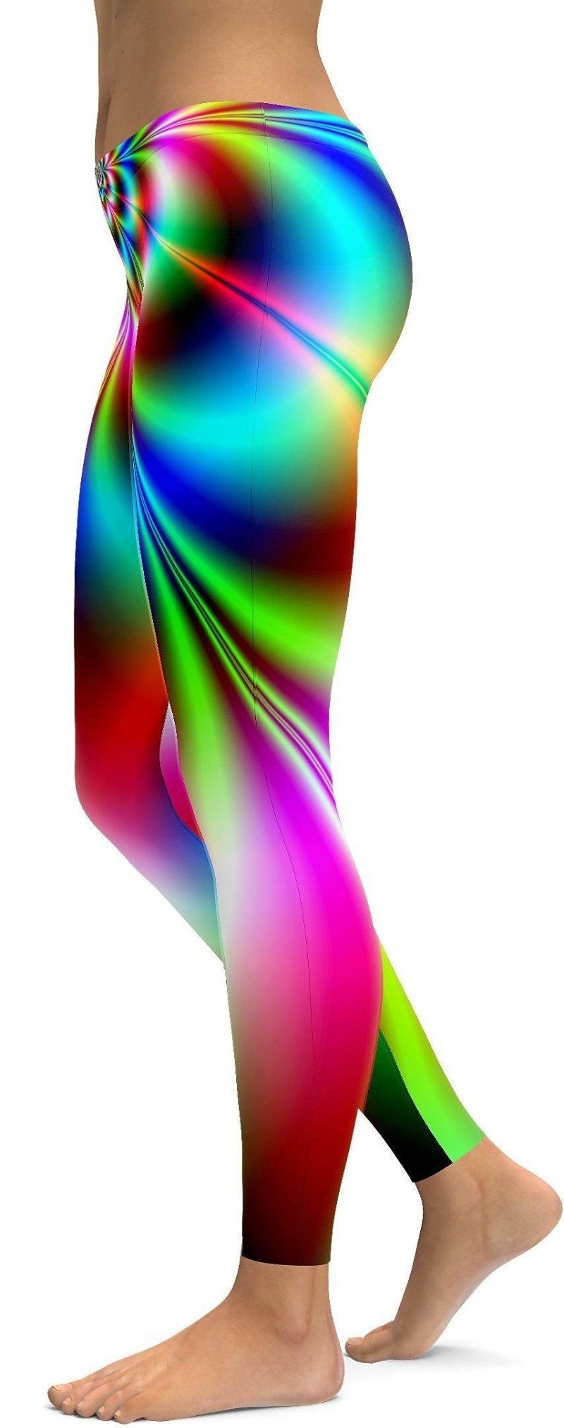 Psychedelic Neon Leggings - Etsy