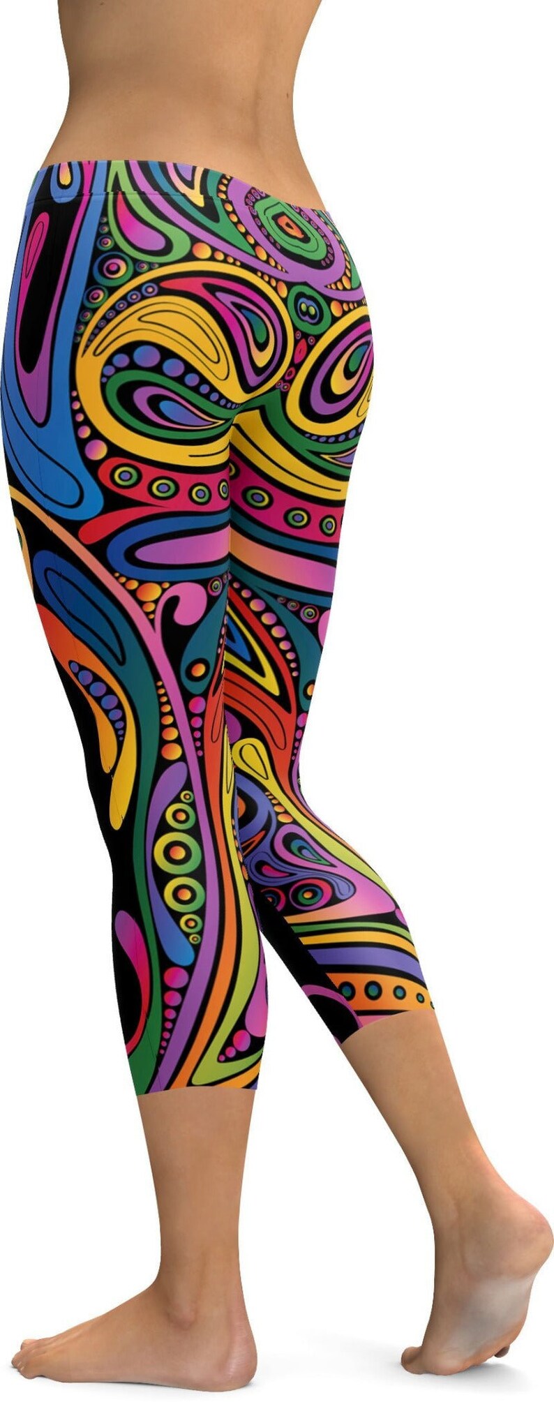 Colorful Swirl Capris - Etsy