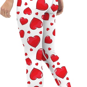 Red Heart Shaped Balloons Yoga Pants - Etsy