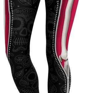 Realistic Skeleton With Black Zipper Capris - Etsy