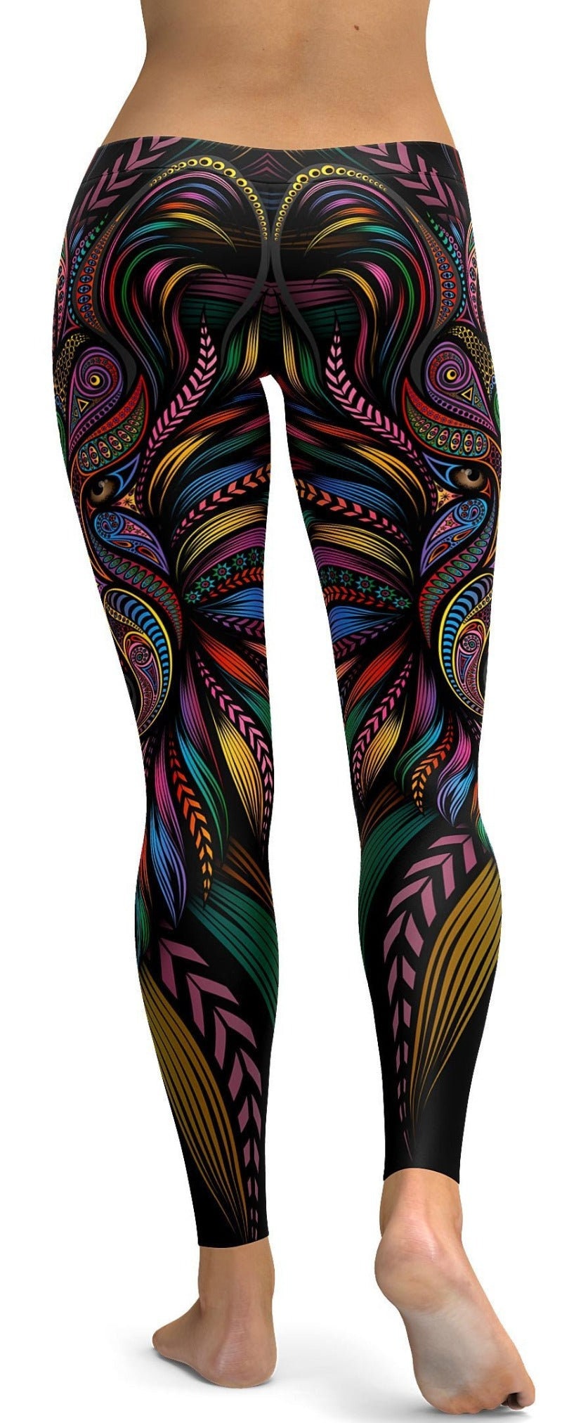 Colorful Wolf Leggings - Etsy
