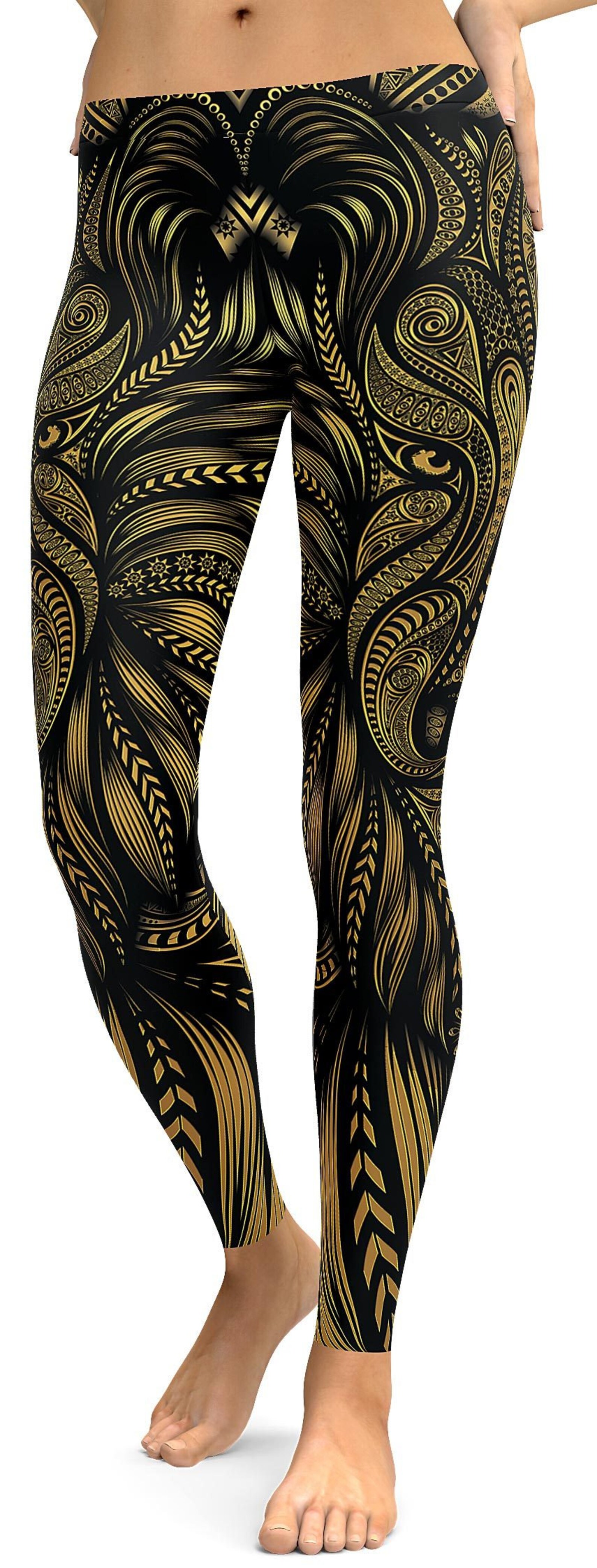 High Waisted Leggings Women - Wolf Print Yoga Pants, Activewear ...