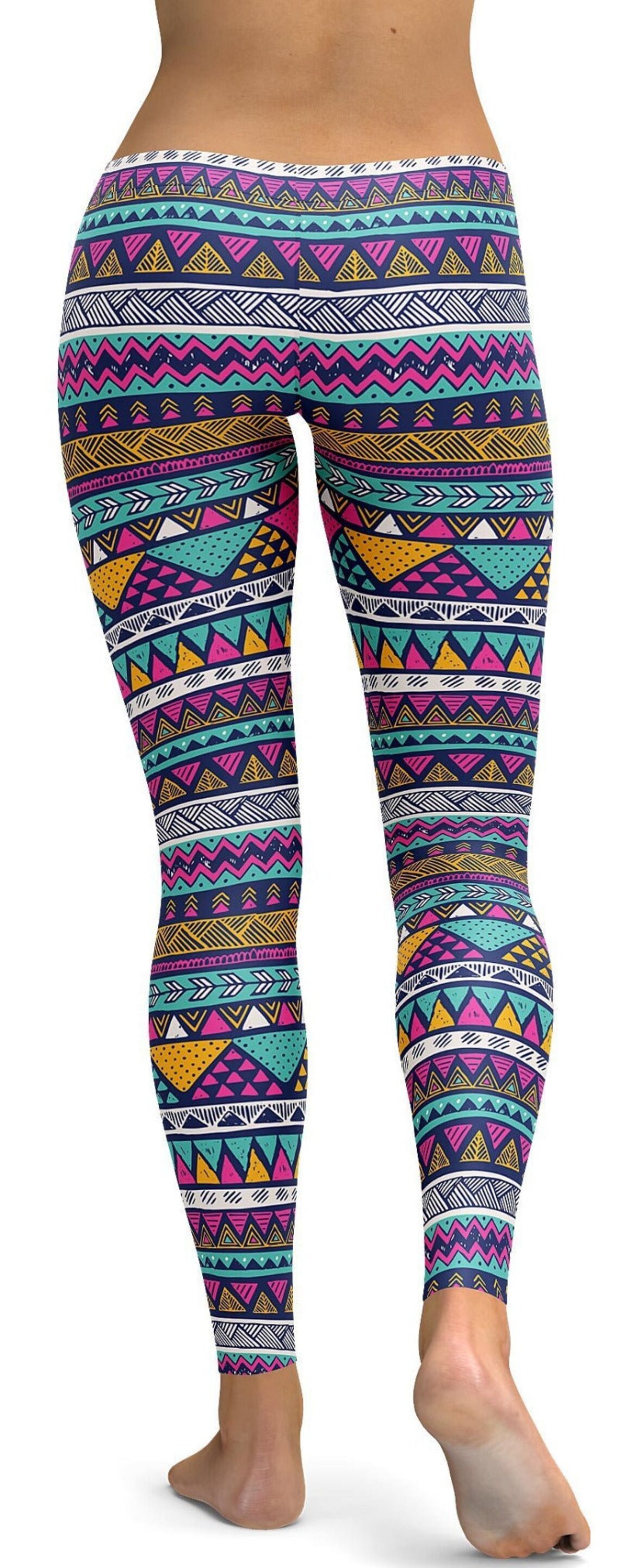 Colorful Aztec Pattern Leggings - Etsy