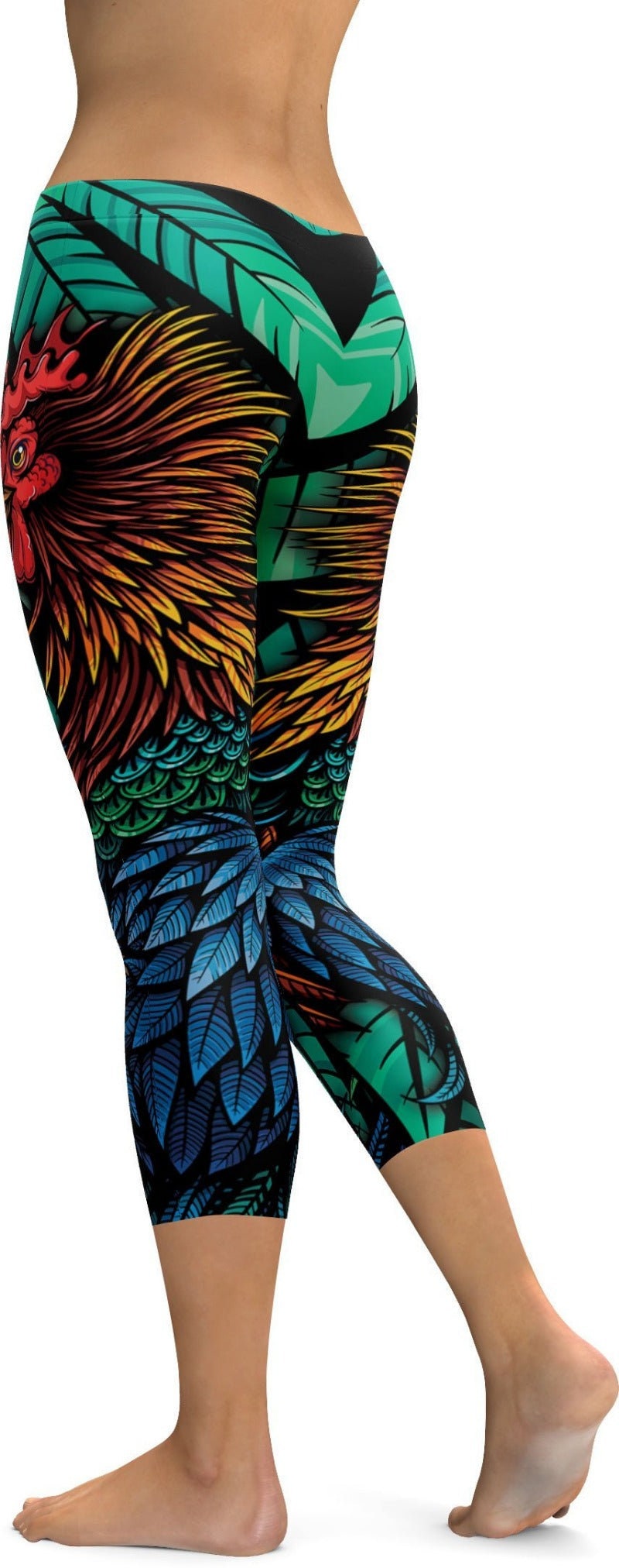 Colorful Rooster Capris - Etsy