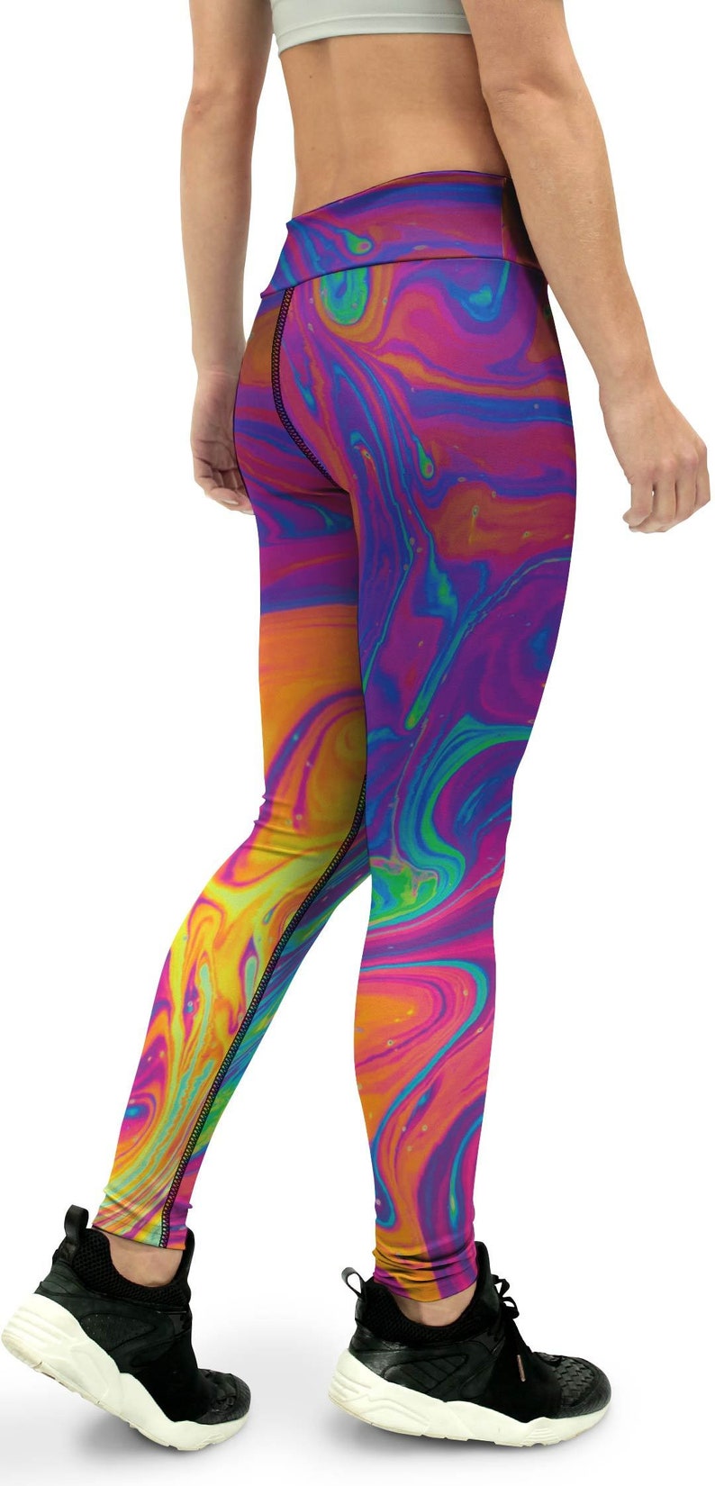 Patterned Yoga Pants Women: Colorful High Waisted Leggings for Workout ...