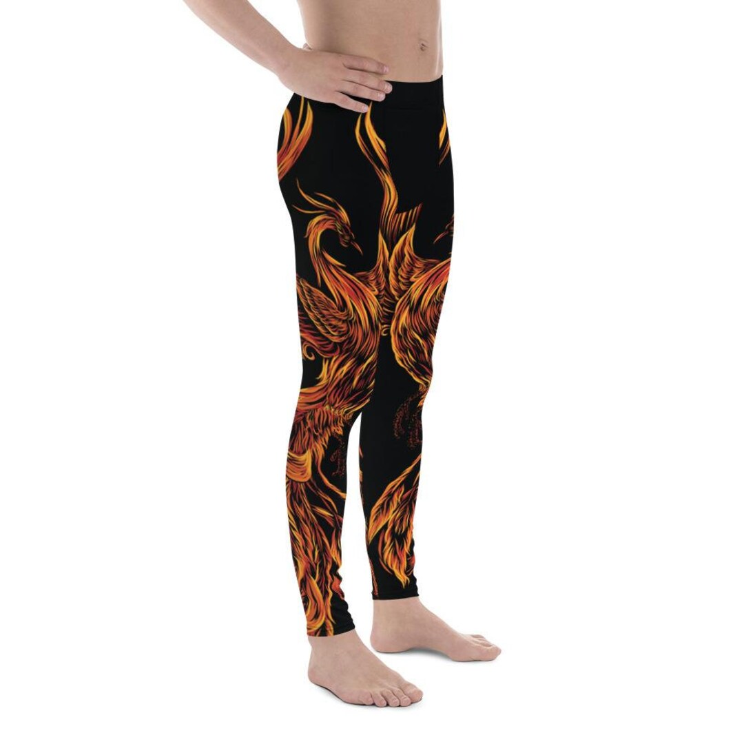 Phoenix Meggings: Orange Firebird Men's Leggings - Etsy