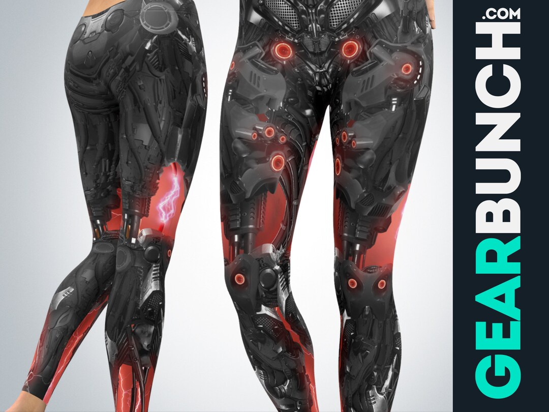 Mechanical Robot Leggings for Women, Gothic Sci-fi Cyberpunk Robotic ...