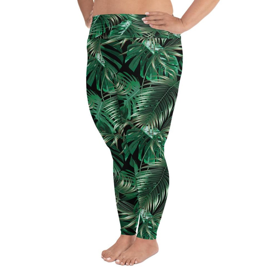 Palm Tree Plus Size Leggings - Etsy