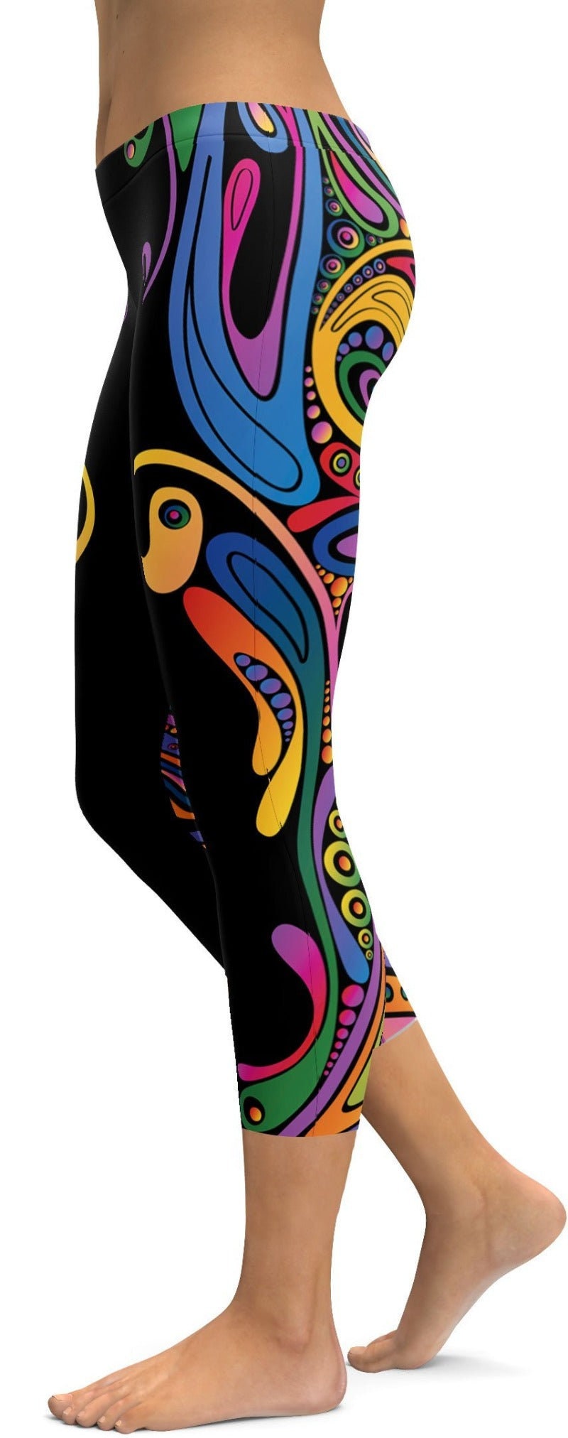 Colorful Swirl Capris - Etsy