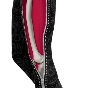 Realistic Skeleton With Black Zipper Capris - Etsy