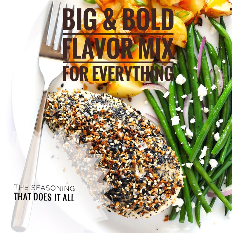 2 Pack Everything Bagel Seasoning Blend Original XL 10 Ounce Jar ...
