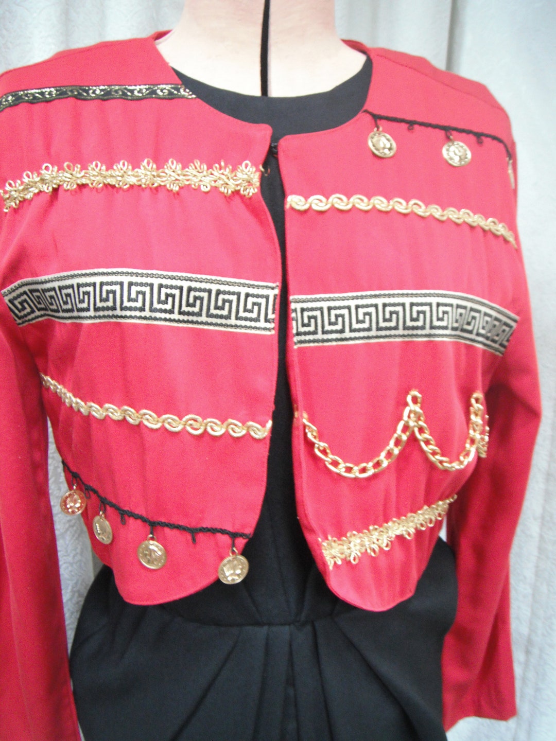 Red Uniform Choir Band Jacket With Gold Embellishment Ladies SZ Med. - Etsy