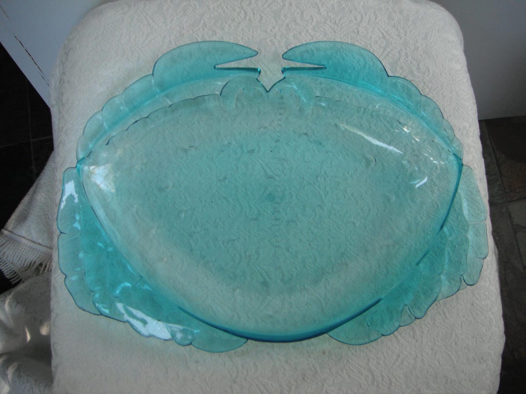 Hermit Crab Serving Tray 15 Inch Plastic Aquamarine Color Crustacean ...