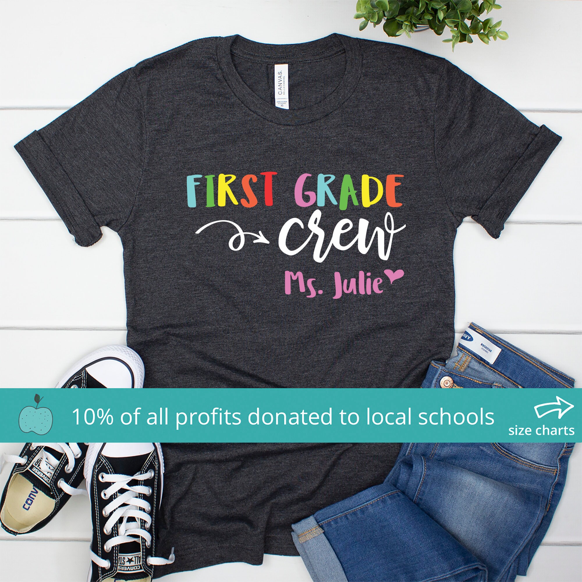 1st Grade Crew Teacher Shirt 1st Grade Crew T-shirt First - Etsy
