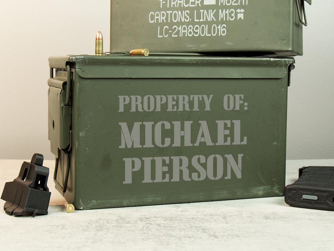 Custom Ammo Can, Military Surplus Gear, Gifts for Men Personalized ...