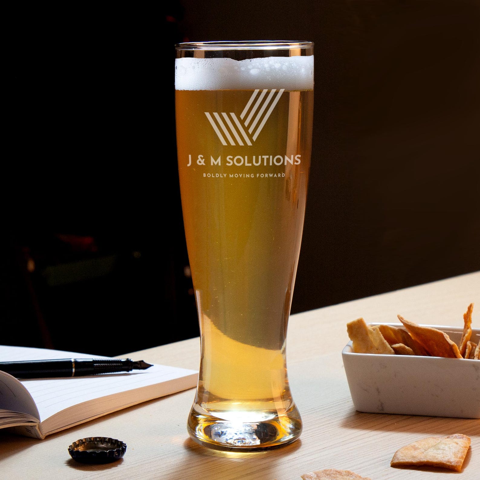 Custom Logo Beer Glasses, Engraved Corporate Gift Stein - Etsy